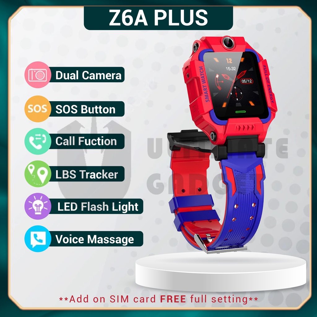 Jam Tangan Anak Kids Smart Watch Phone Children Kid Tracker Smartwatch GPS Support SIM Card ...