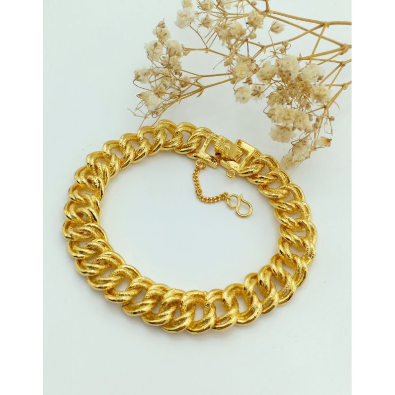 Emas Sadur 24k Gelang Tangan Coco Klip 1.1cm 💥 HARGA Termurah | Shopee ...
