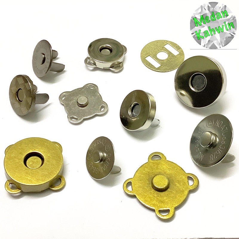 #BJ2005 14 ~ 18mm Butang Magnet Jahit dan Tebuk Magnetic Snap Buttons ...