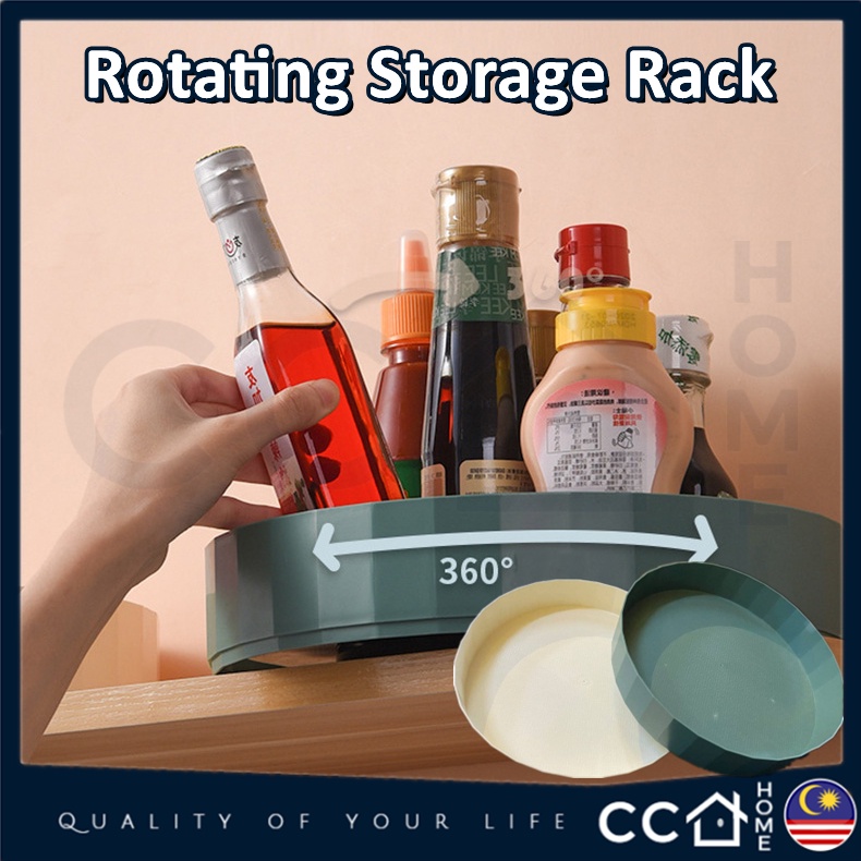 Kitchen Turntable Rotating storage tray Spin Organizers Rack condiment ...