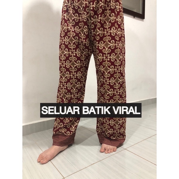 SELUAR BATIK VIRAL 🔥 FREE SIZE | Shopee Malaysia
