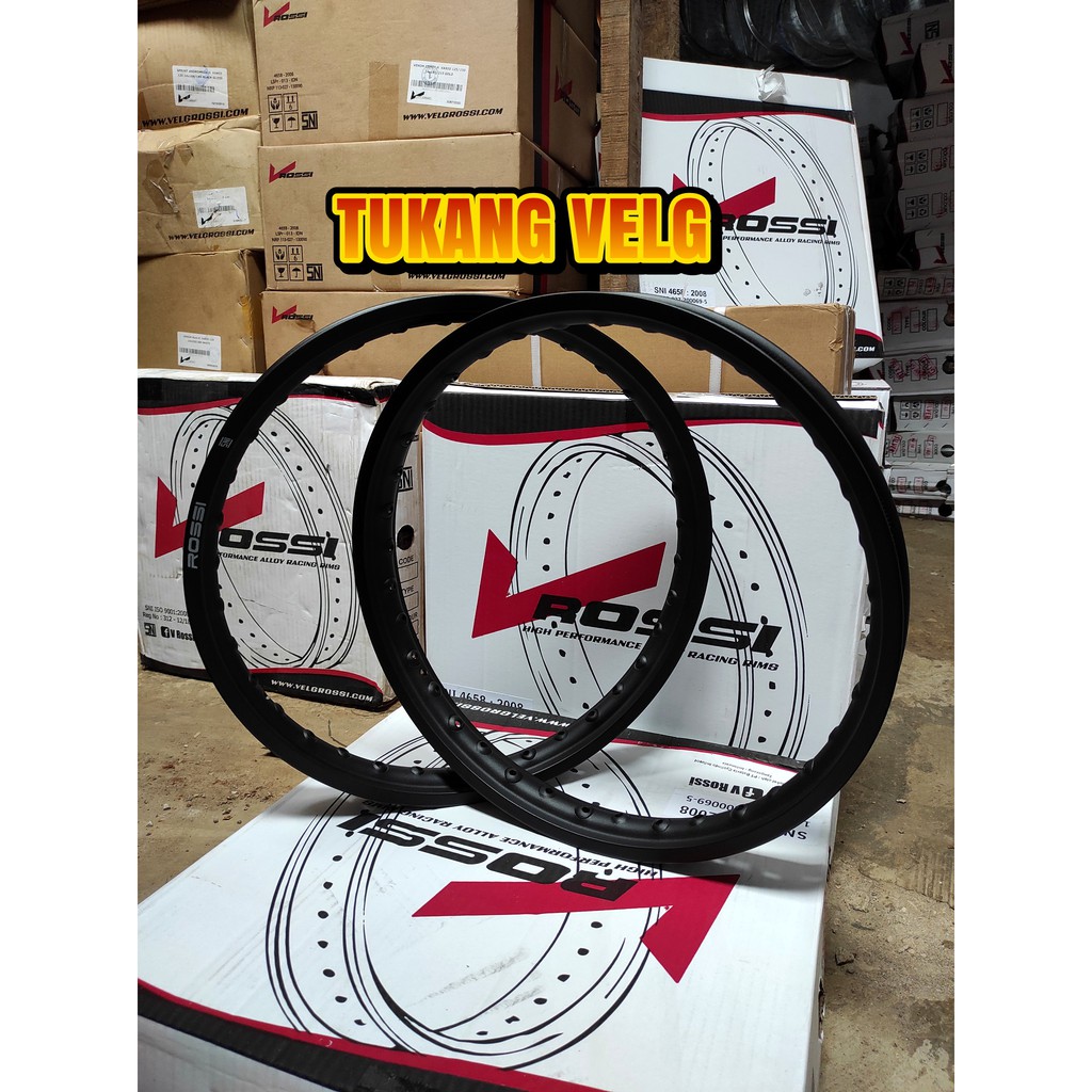 HITAM Rossi ISO wm black/black kuljer Rims Size 140/140 ring 17 A Pair ...