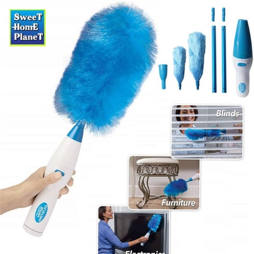 Spin Duster Electric Cleaning Brush 360° Automatic Microfiber Feather ...