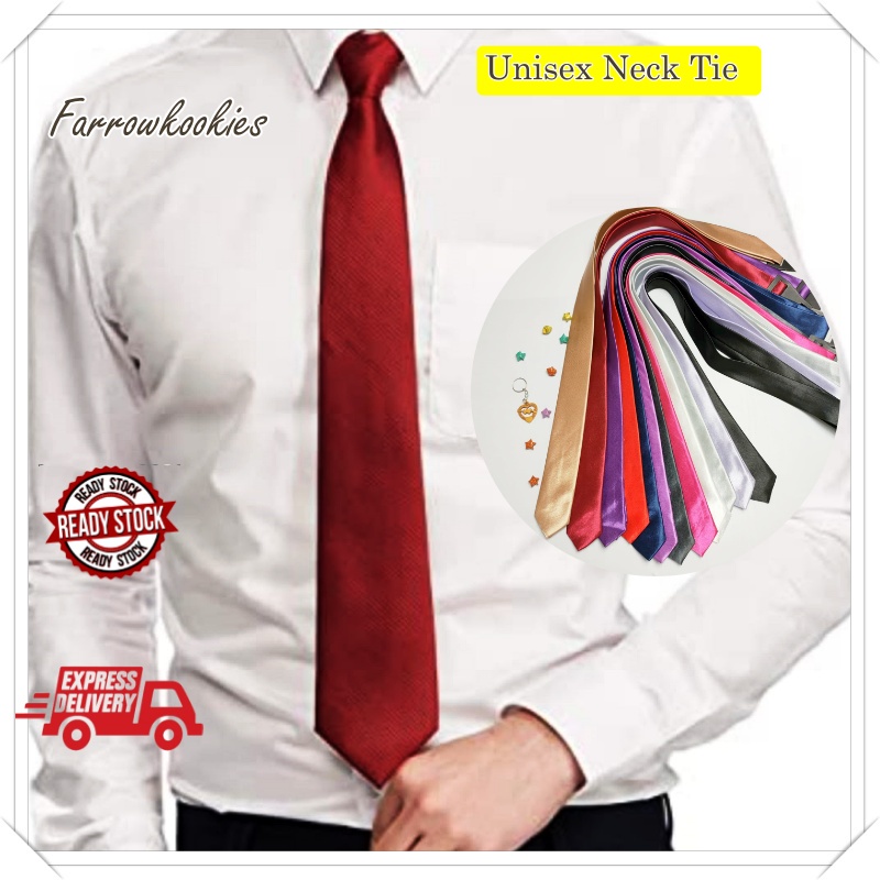 Korean Unisex Slim Solid Neck Skinny Wedding Necktie Silk Tie Casual ...