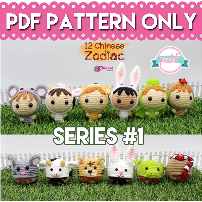 Crochet Pattern - Chinese Zodiac Amigurumi Pattern | Series 1 & 2 | PDF ...