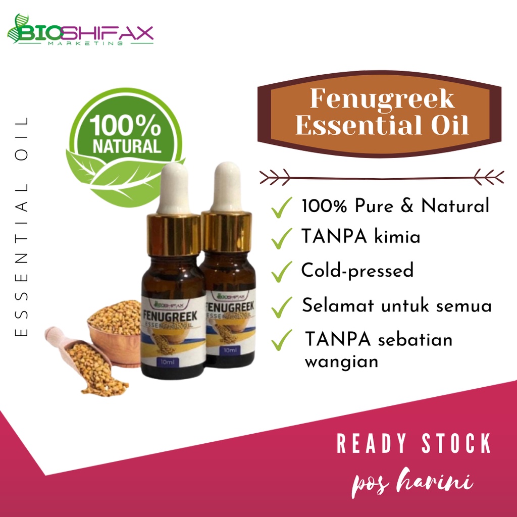 Fenugreek Essential Oil Pure / Pati Minyak Halba Terapi Rambut / Hair ...