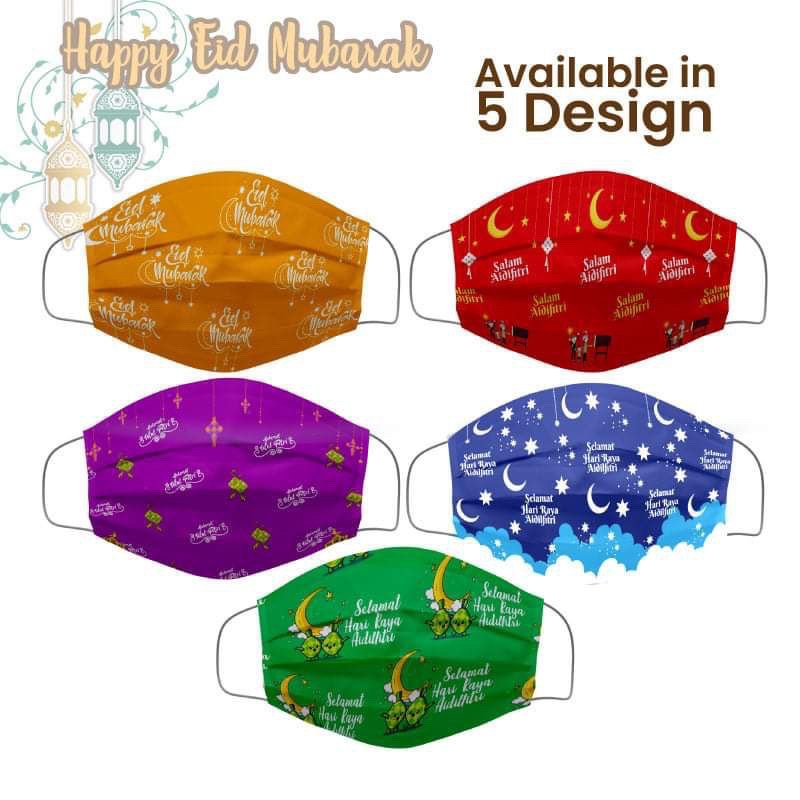 Salam Aidilfitri Edisi Khas Hari Raya Face Mask Adult 3 PLY Earloop 3 ...