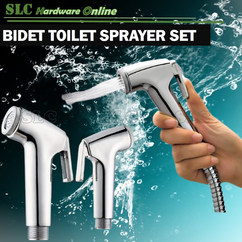 Bidet Toilet Sprayer Set "ABS Chrome Hand Bidet C/W S/Steel Flex Hose ...