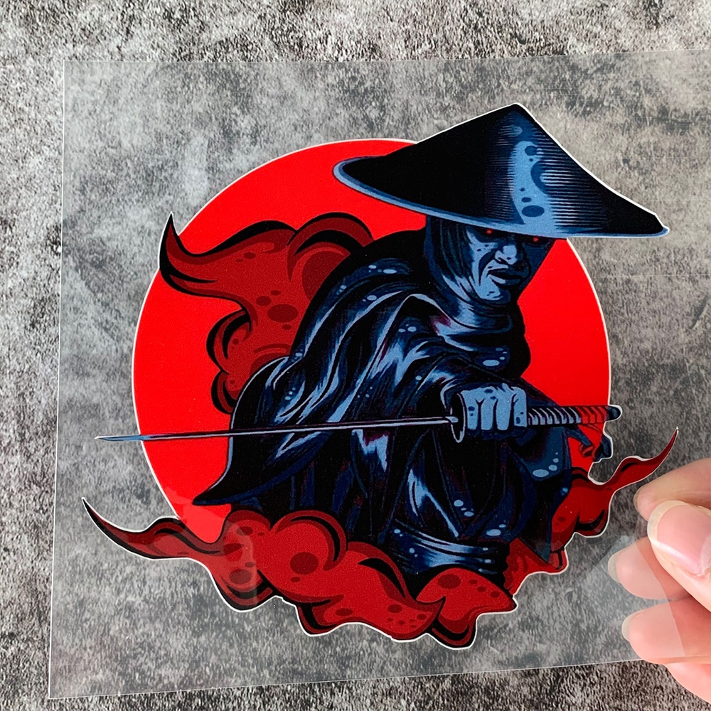 Reflective Anime Japanese Waterproof Samurai Stickers Car Motorcycle ...