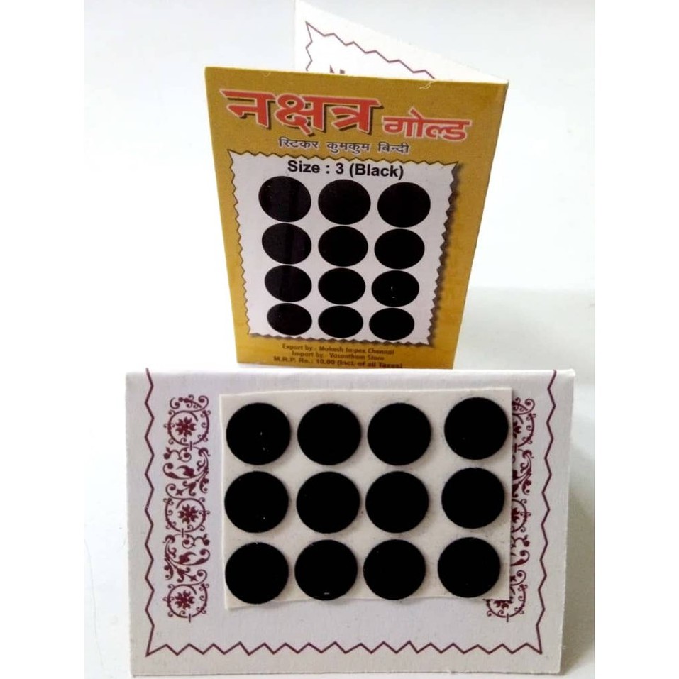 Nakshtra/Shringar Sticker Pottu / Bindi ( Black ) | Shopee Malaysia