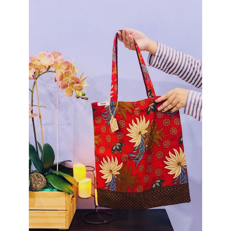 Tote Beg Batik with lining by Innai | Shopee Malaysia