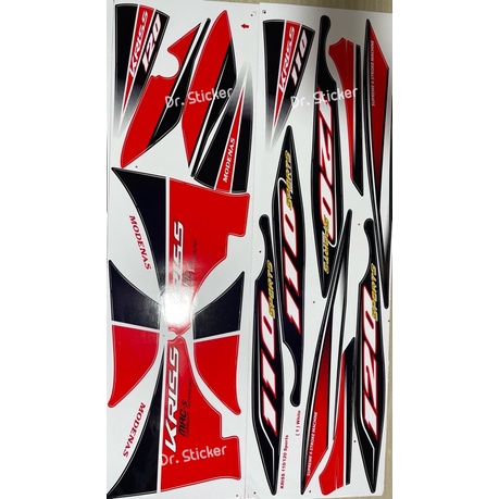 KRISS120 SPORTS Stripe Stiker Sticker MODENAS KRISS 120 MAC-S MACS ...