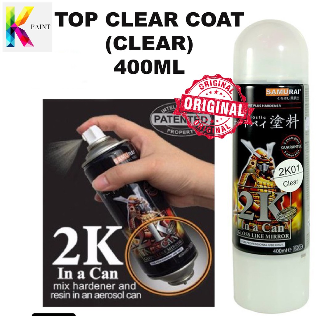 Samurai Spray 2K01 Top Coat Clear (400ml) Spray Samurai | Shopee Malaysia