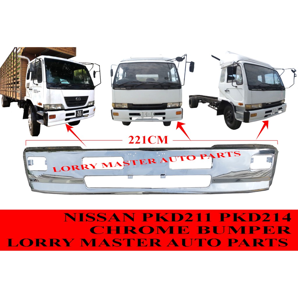 CHROME BUMPER 221CM 87 INCH NISSAN PKD211 PKD214 (KEPALA BESAR ...