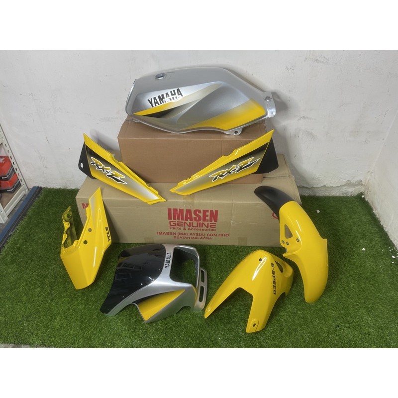 YAMAHA RXZ IMASEN SILVER YELLOW 963 COVER SET WITH BODY STICKER ...