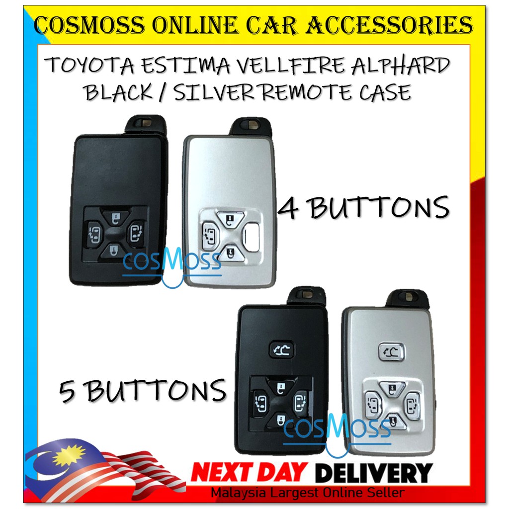 TOYOTA ESTIMA ALPHARD VELLFIRE REMOTE SMART KEY CASE CASING 4 / 5 ...