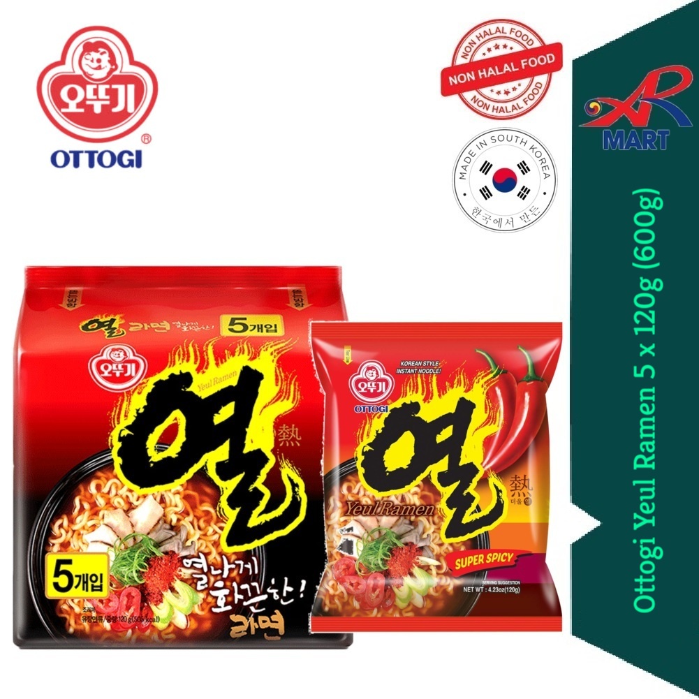EXP: 08/2025 Ottogi Yeul Ramen Instant Noodle Korea 5 Packs x 120g (600g) | Shopee Malaysia
