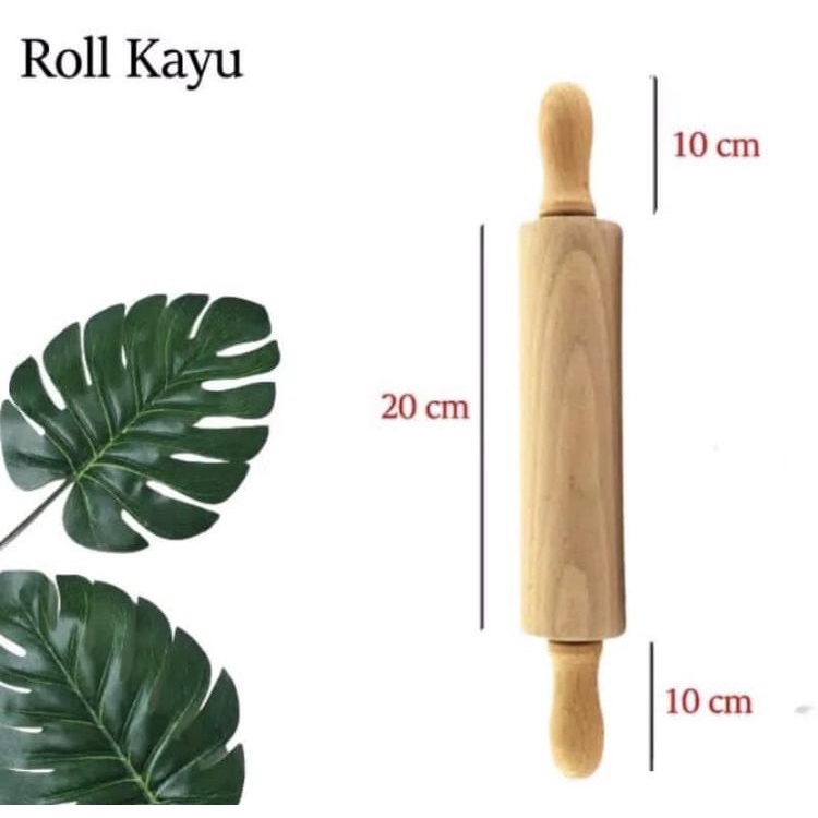 KAYU Rolling PIN Wooden Dough Grinder Non-Stick ROLL PIN Swivel ...