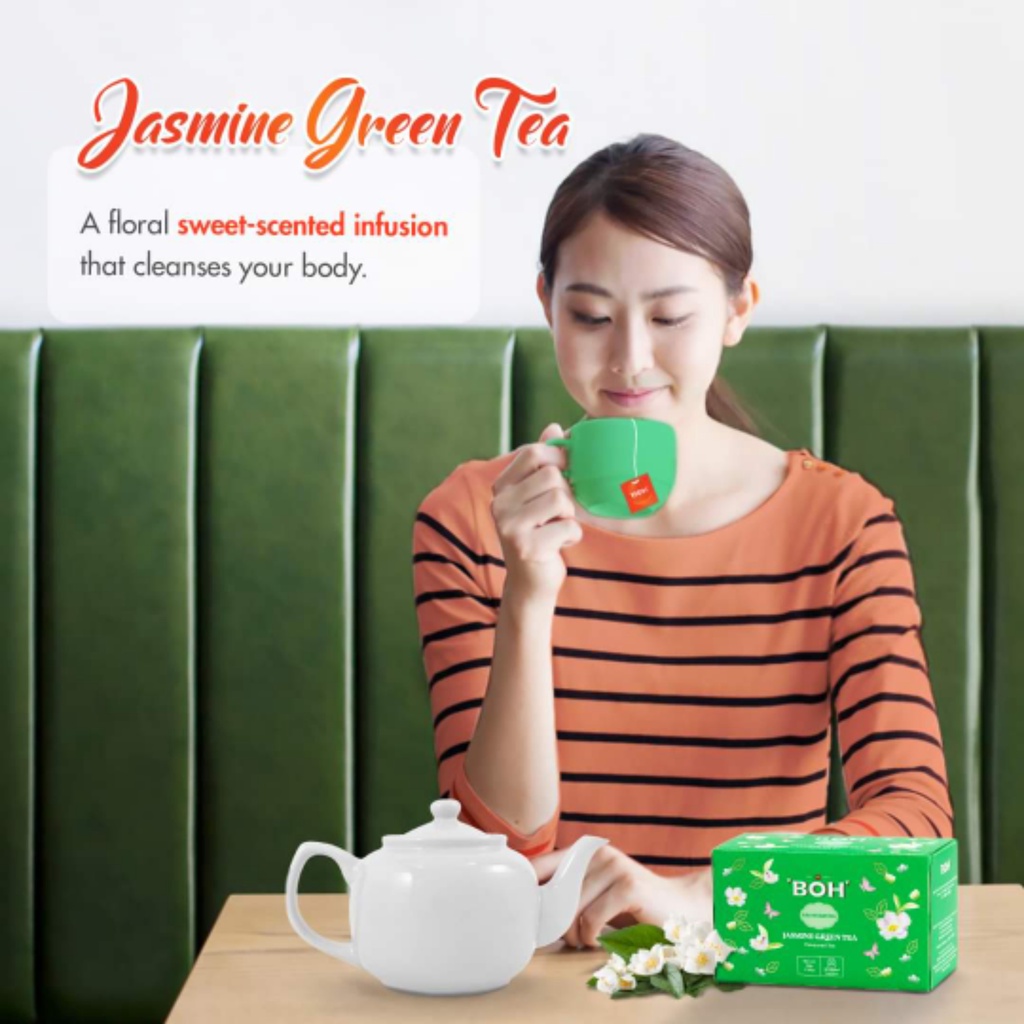 BOH Tea Teh NO CAFFEIN Herb & Fruit Camomile Peppermint Jasmine ...