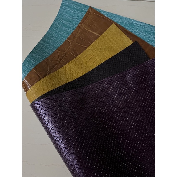 Genuine embossed cow leather crocodile ,snake size A4 | Shopee Malaysia