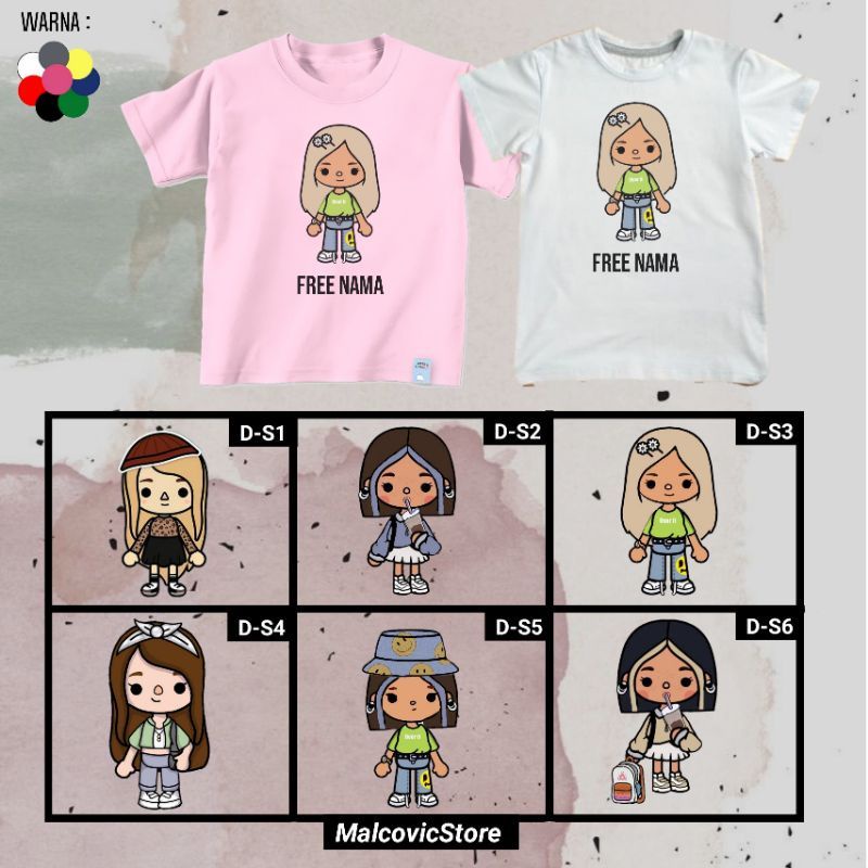 Unisex Children's Toca Boca Clothes/T-shirts Ages 1-10 Years/Children's ...
