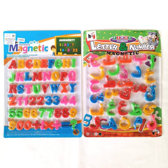 Fridge Magnet Letters + Numbers Magnetic Letters Numbers Hijaiyah ...