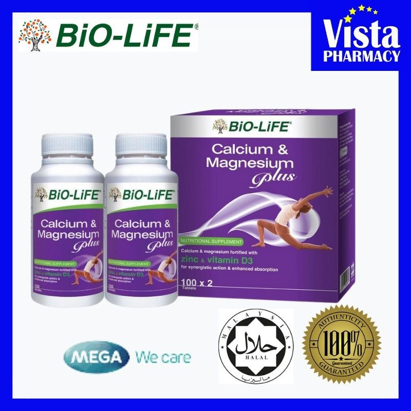 [EXP:10/2025] Bio-Life Calcium & Magnesium Plus (2 x 100's) | Shopee ...