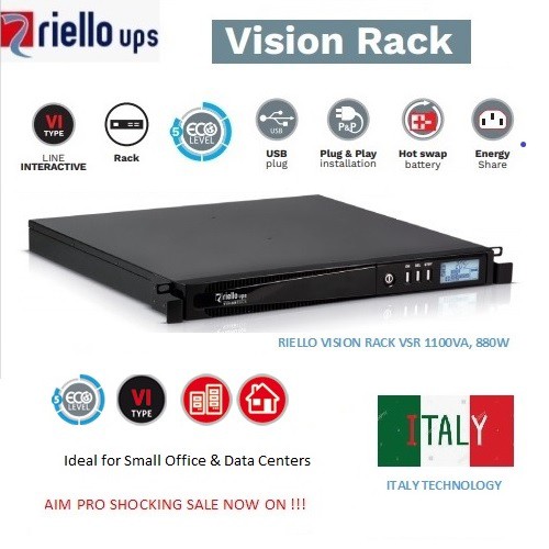* Server room *Hot swap battery * AVR * RIELLO VISION Rack UPS ITALY ...