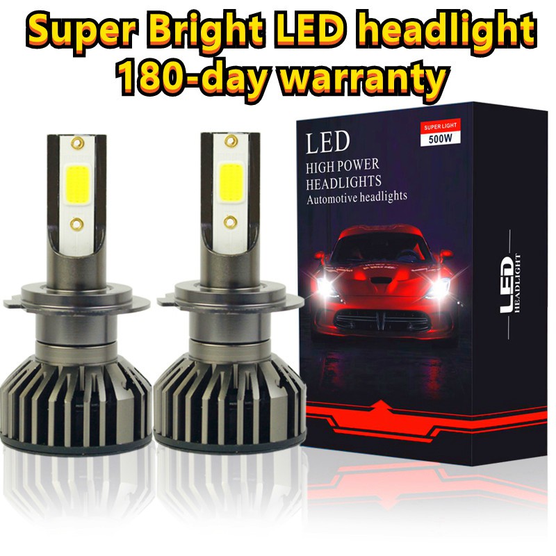 Super bright Car Headlight led H4 headlamp auto led headlight COB Fog Light Bulb Car H7 H4 H1 ...