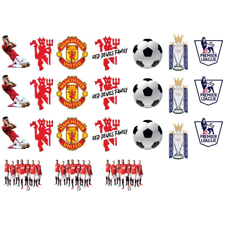 MANCHESTER UNITED Cake Topper Cupcake Topper Kek Topper | Shopee Malaysia