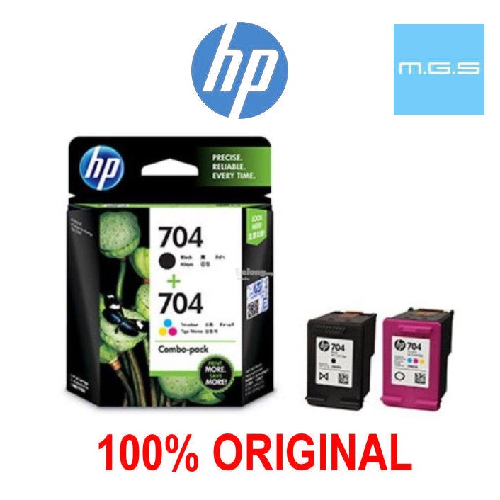 HP 704 #704 COMBO BLACK+COLOR PACK | Shopee Malaysia