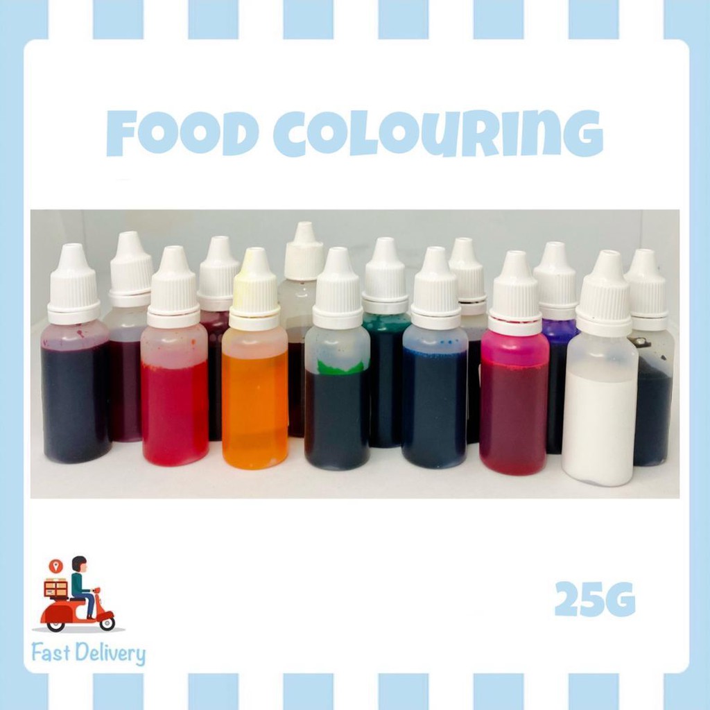 FOOD COLOURING/ PEWARNA MAKANAN/ OIL-BASED/ EDIBLE (15 COLOURS) 25GM ...