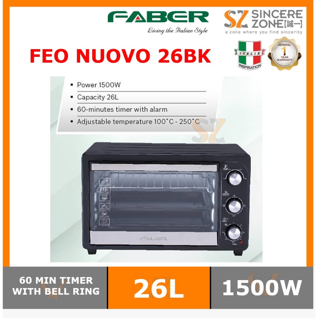Faber FEO NUOVO 26BK 26.0L Electric Oven | Shopee Malaysia