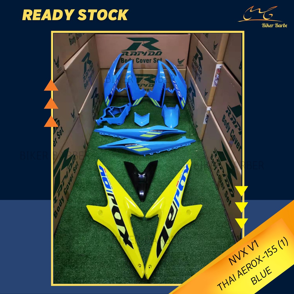 [READY STOCK] RAPIDO COVER SET NVX V1 THAILAND SKY BLUE BODY YELLOW ...