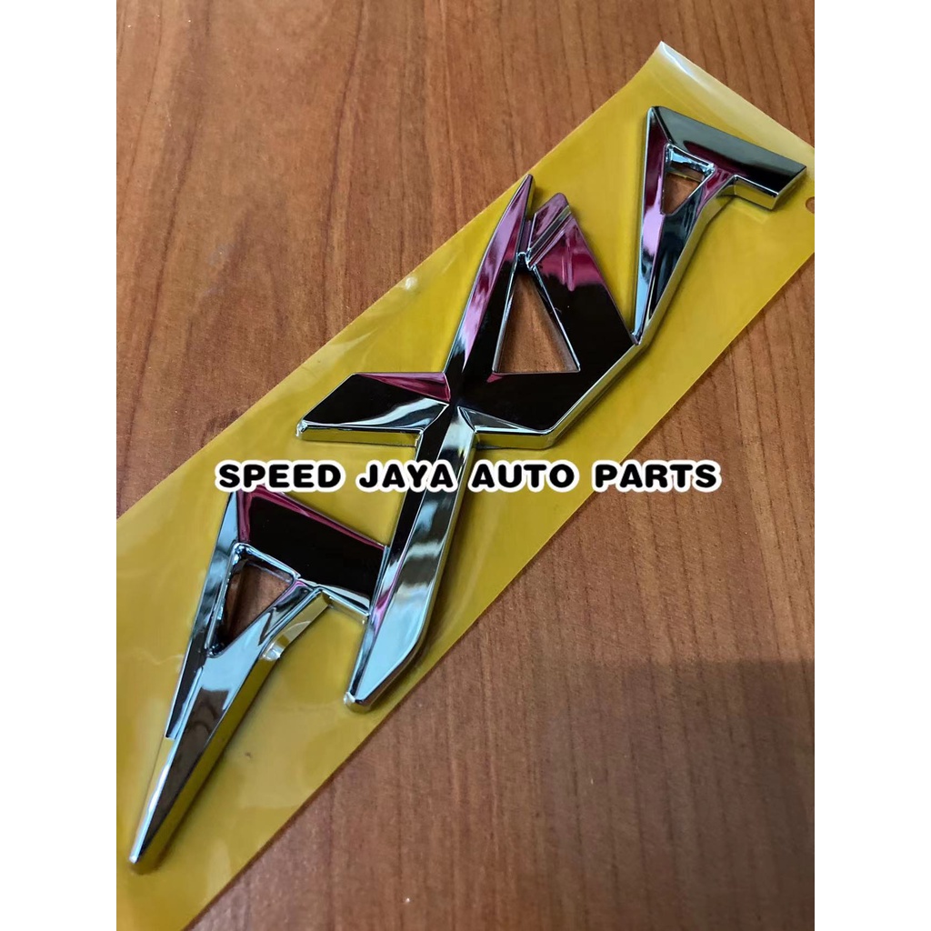 ORIGINAL PERODUA AXIA CHROME EMBLEM LOGO BADGE WITH TAPE (75441-BZ080 ...