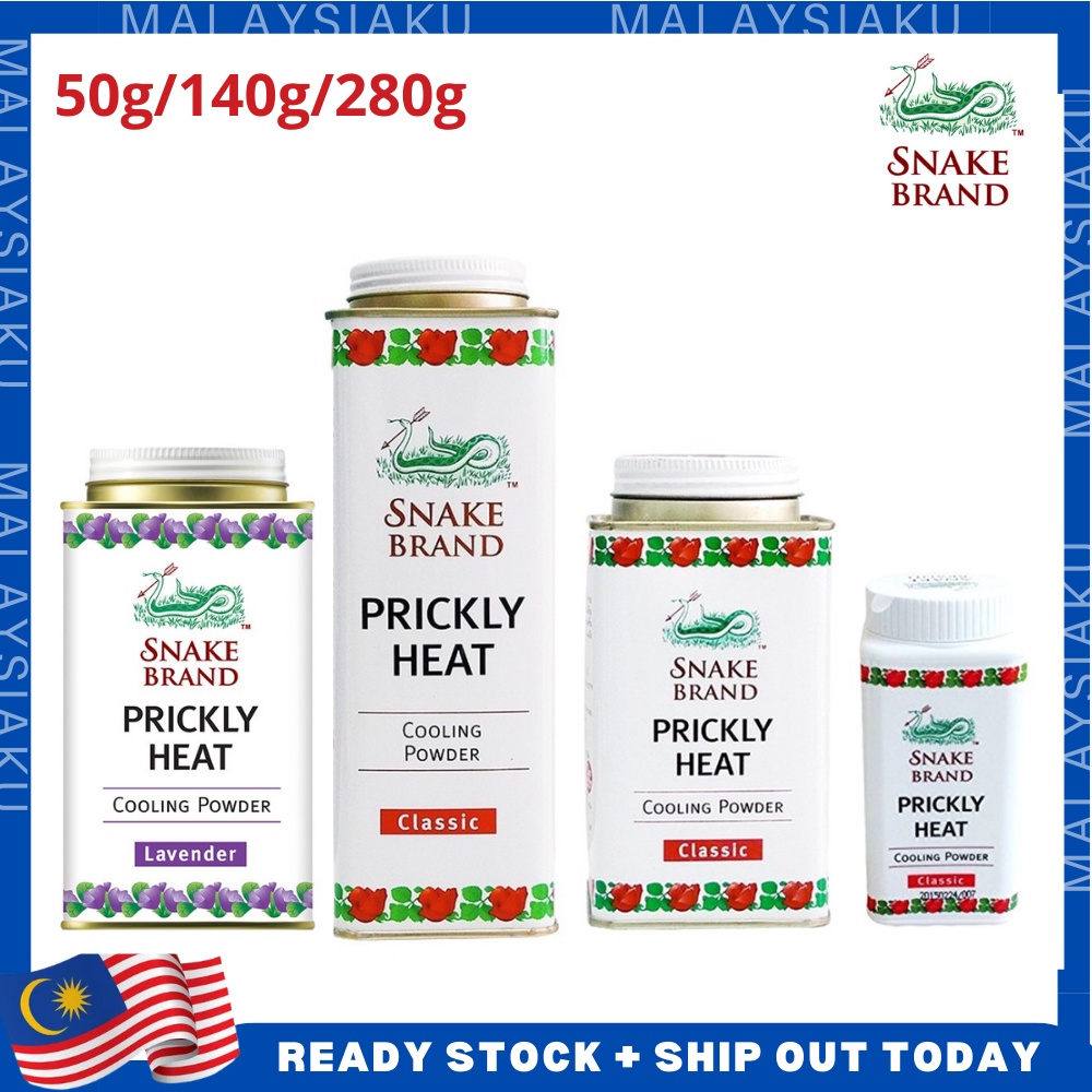 Snake Brand Prickly Heat Cooling Powder 50g / 150g / 300g (Classic ...