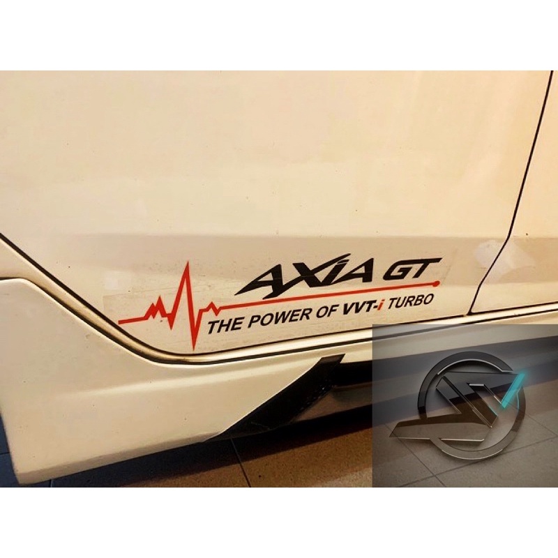 (Ready Stock )S183# 2pc AXIA GT The Power of VVT-i Turbo Car Side Door ...