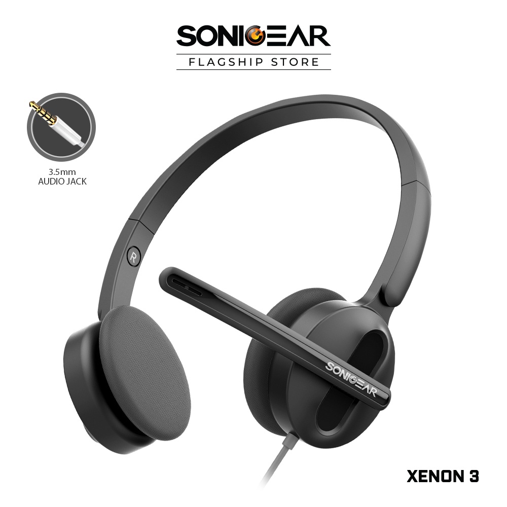 SonicGear Xenon 3 Stereo Headphones with Mic For Smartphones and ...