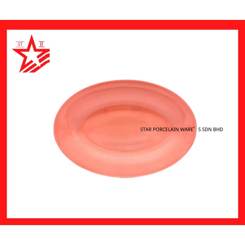 Melamine OVAL PLATE (RED) (NETT) 4010DO-R 10" Pinggang Plate (RED ...
