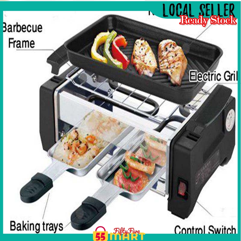 Portable Compact Electric Barbecue Grill ( MINI ) | Shopee Malaysia