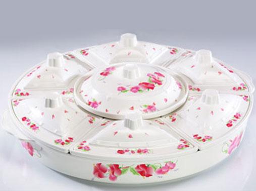 Hot Sales!!Hoover Melamine Bunga Raya Revolving Dome Serving Set/Party ...