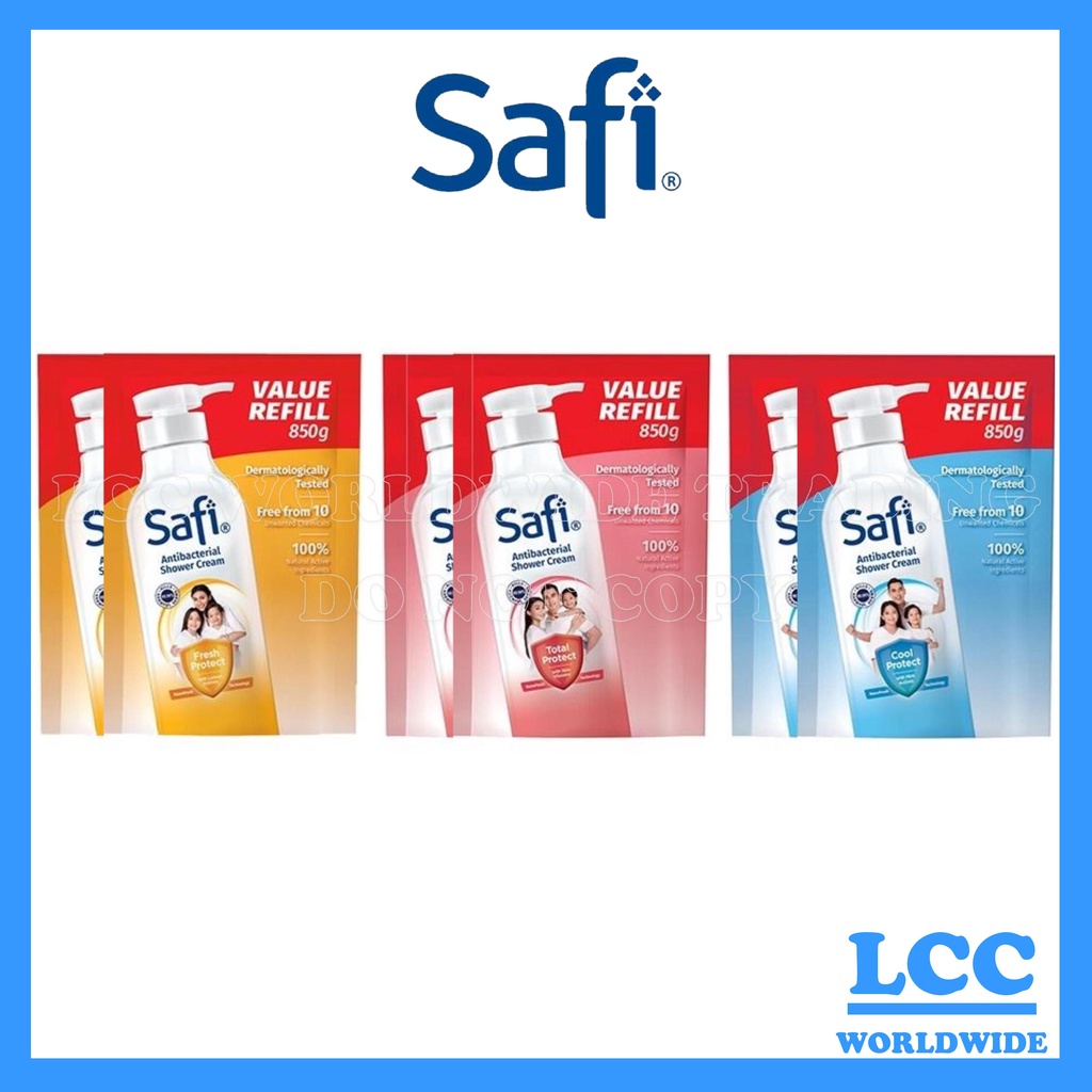 【TWIN PACK】Safi Antibacterial Shower Cream 2x850g (Refill Twin Pack ...
