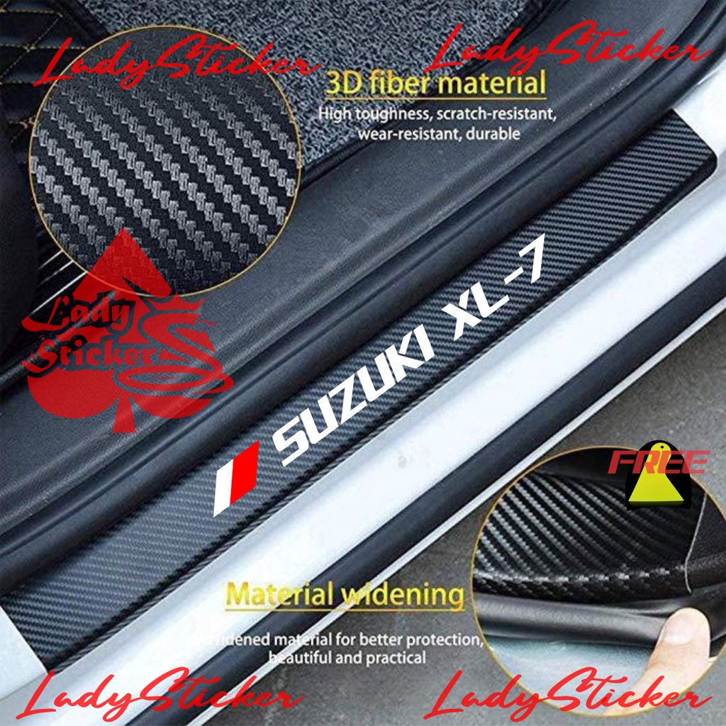 CAR SILLPALTE STICKER XL 7 3D CARBON STICKER SUZUKI CAR SILL PLATE XL-7 ...