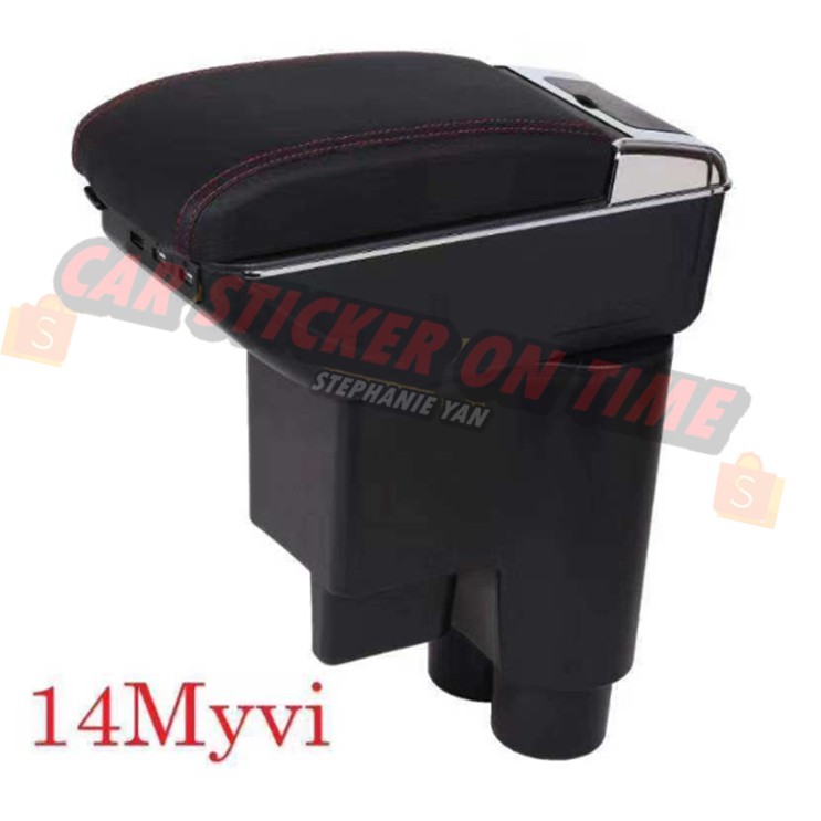 Perodua Myvi Armrest 2018 Adjustable Leather Central Arm Rest | Shopee ...