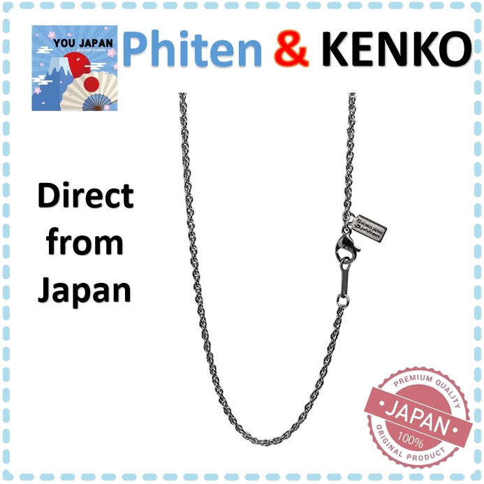 KJ phiten [Limited] Titanium Necklace Double Azuki Width 1.7mm 40-60cm ...