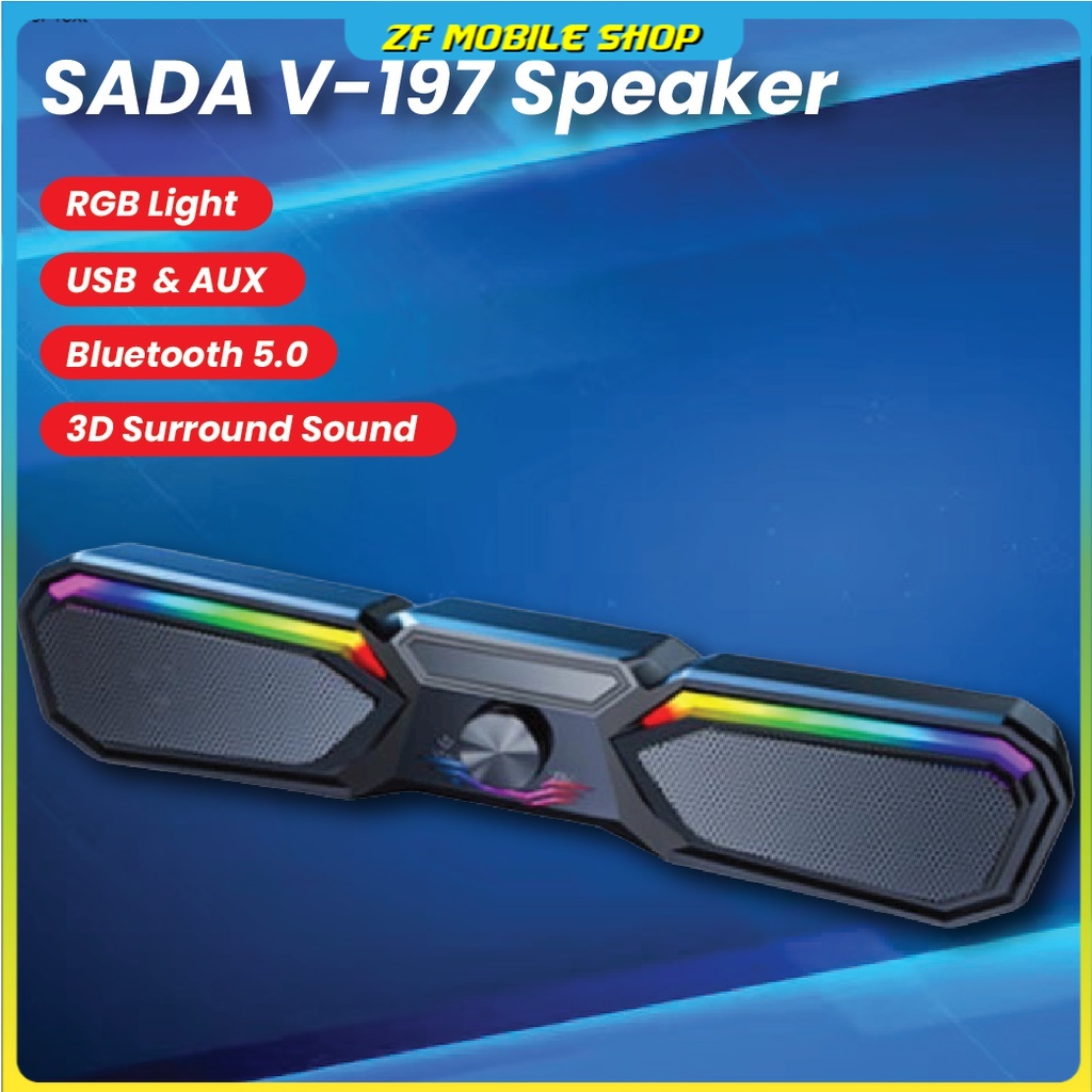 SADA V-197 Bar bunyi komputer berwayar atau Wireless Stereo Subwoofer ...