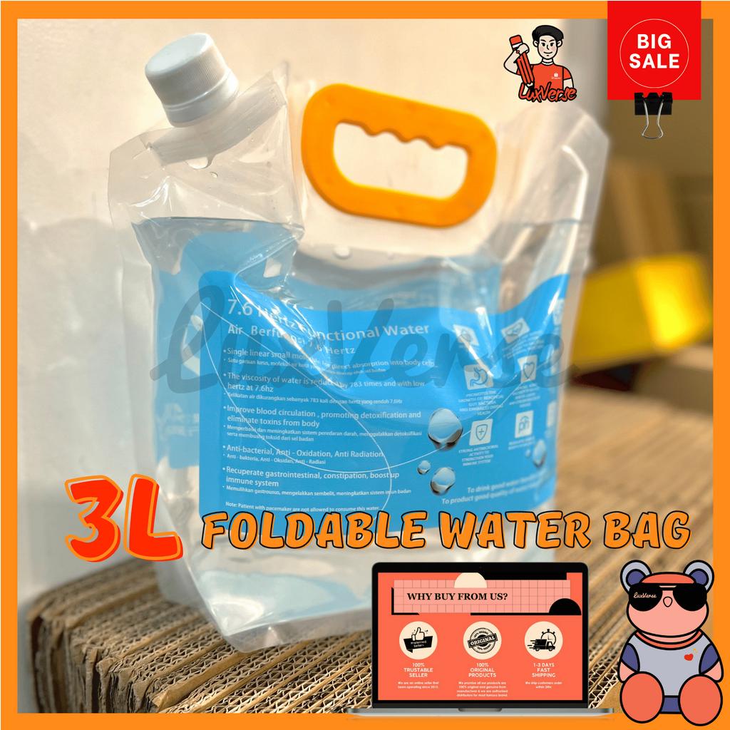 【5 Pcs】Cheapest 3L Collapsible Foldable Water Bag Outdoor Water ...