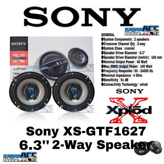 Sony Xplode 6'' inch 2-Way Speaker Xs-gtf.1627 | Shopee Malaysia