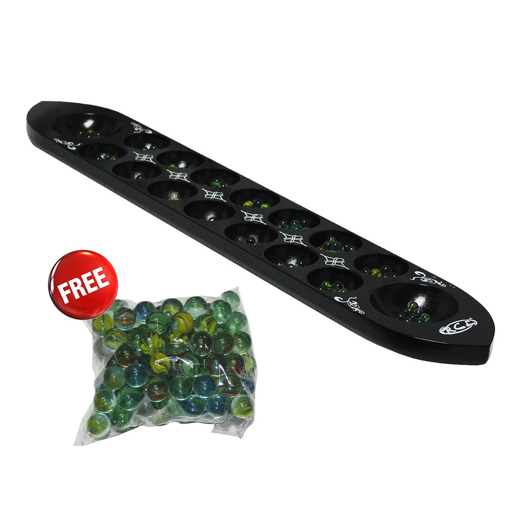RCL Wood Kayu Congkak with FREE Marbles Guli Traditional Games Mainan ...