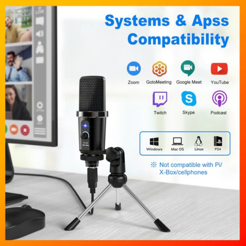 New Bee Condenser Microphone for PC Professional USB Microphone for ...